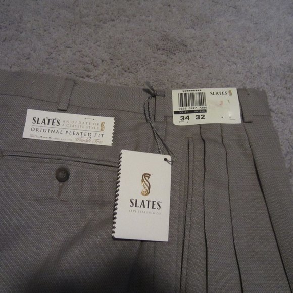 Slates | Pants | Slates Mens Dress Pants Size 34 X 32 Tan New | Poshmark